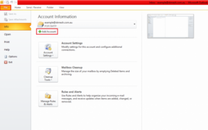 Email Setup Outlook 2010 | Skymesh